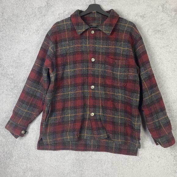 Woolrich | Jackets & Coats | Vintage Woolrich Shacket Mens Large Plaid ...